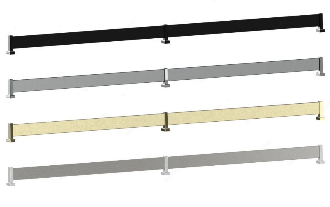 Richelieu Elegant Designer Aluminum Closet Shoe Rail | Reversible, Tri ...